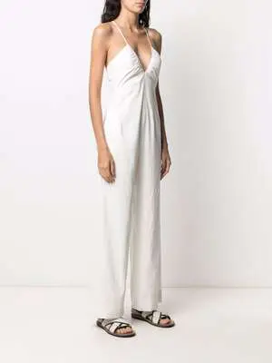 Rag & Bone Cotton Linen Blend Wide Leg Jumpsuit