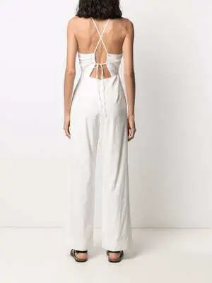Rag & Bone Cotton Linen Blend Wide Leg Jumpsuit