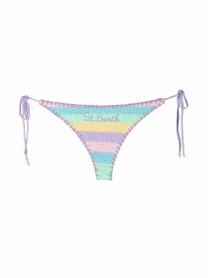 MC2 SAINT BARTH Marielle Striped Crochet Bikini Briefs