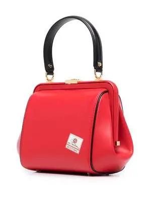 ULYANA SERGEENKO Graphic-print Leather Tote - Red