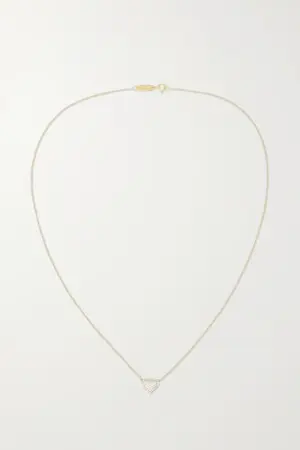 JENNIFER MEYER Small Open Heart 18-karat Diamond Necklace