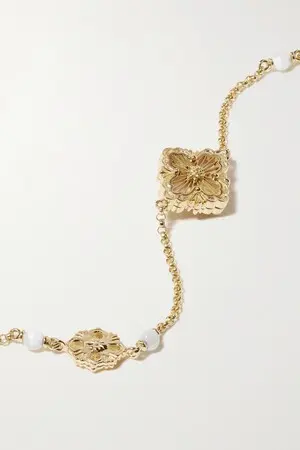 Buccellati Opera Tulle 18-karat Mother-of-pearl Charm Bracelet