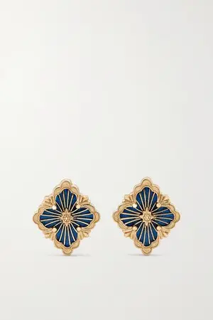 Buccellati Opera Tulle 18-karat And Enamel Earrings