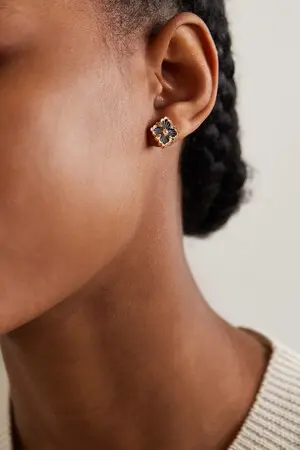 Buccellati Opera Tulle 18-karat And Enamel Earrings