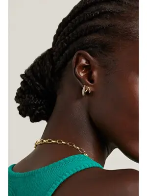 JENNIFER MEYER Mini Wishbone 18-karat Stud Earrings