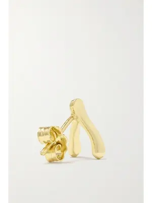 JENNIFER MEYER Mini Wishbone 18-karat Stud Earrings