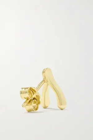 JENNIFER MEYER Mini Wishbone 18-karat Stud Earrings