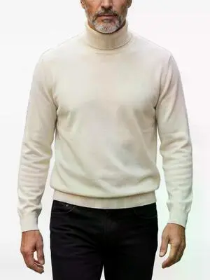 Brunello Cucinelli Brunello Cucinelli Roll Neck Cashmere Jumper White
