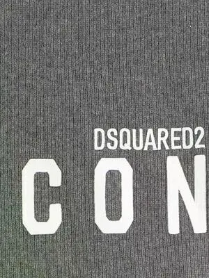 Dsquared2 Embroidered-logo Ribbed-knit Scarf