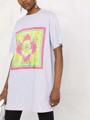 Philipp Plein Baroque Print T-shirt Dress