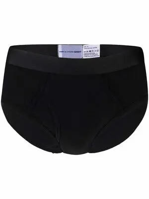 Comme Des Garçons X Sunspel Cotton-jersey Briefs - Black