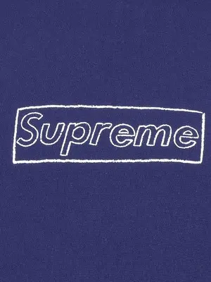 Supreme X Kaws Chalk Logo Hoodie
