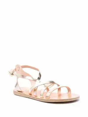 ANCIENT GREEK SANDALS Metallic Leather Sandals - Gold