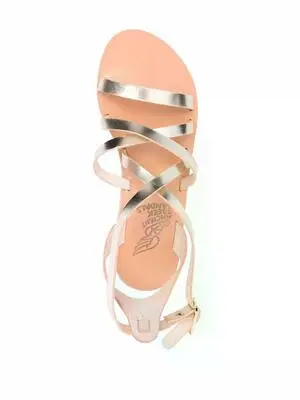 ANCIENT GREEK SANDALS Metallic Leather Sandals - Gold