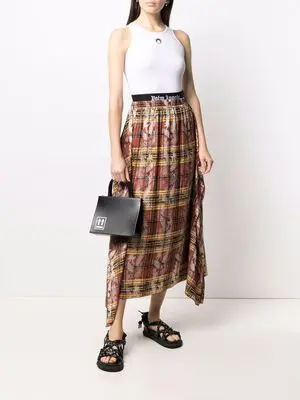 Palm Angels Palm Leaf Check Pattern Skirt