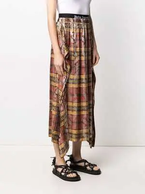 Palm Angels Palm Leaf Check Pattern Skirt