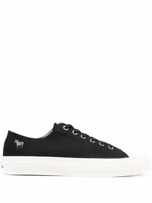 Paul Smith Embroidered-zebra Low Top Sneakers - Black
