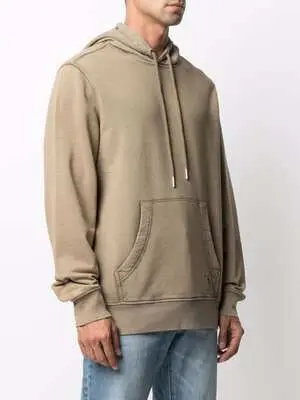 DIESEL® Logo Patch Garment-dyed Hoodie