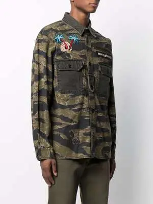 DIESEL® Camouflage Embroidered-patch Shirt
