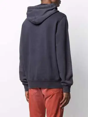 DIESEL® Logo-patch Garment-dyed Hoodie