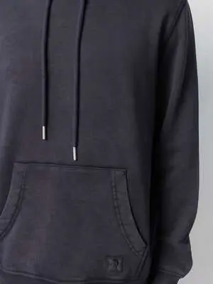 DIESEL® Logo-patch Garment-dyed Hoodie