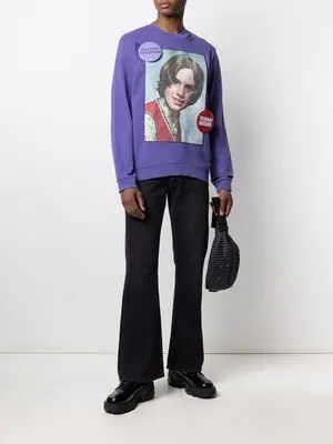 Raf Simons Graphic-print Round Neck Sweatshirt