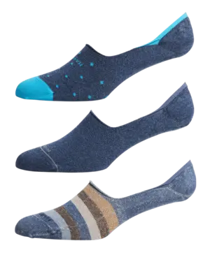 Marcoliani Marcoliani 3-Pack Invisible Socks 002 Mix 2