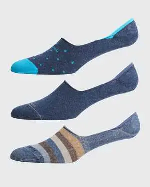Marcoliani Marcoliani 3-Pack Invisible Socks 003 Mix 3