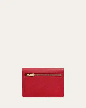 FERRAGAMO Gemini Bifold Leather Wallet - Lipstick