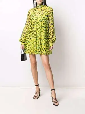 Philipp Plein Leopard-print Silk Mini Dress