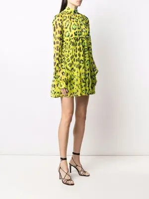 Philipp Plein Leopard-print Silk Mini Dress