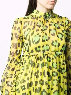 Philipp Plein Leopard-print Silk Mini Dress