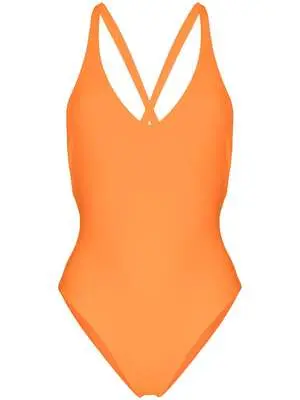 Jade Swim Mila Criss-cross Straps Swimsuit - Orange