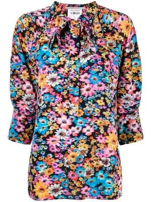 Stella McCartney Sophie Floral Print Pussy-bow Blouse