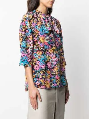 Stella McCartney Sophie Floral Print Pussy-bow Blouse