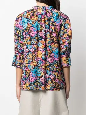 Stella McCartney Sophie Floral Print Pussy-bow Blouse