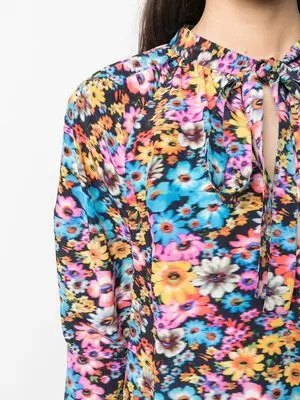 Stella McCartney Sophie Floral Print Pussy-bow Blouse
