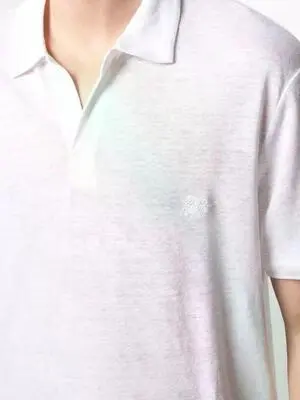 Vilebrequin Open-collar Linen Polo Shirt - White