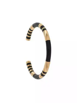 AURÉLIE BIDERMANN Positano Striped Bangle - Black
