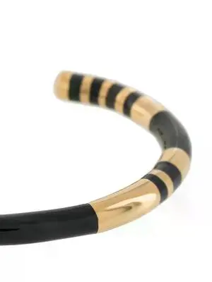 AURÉLIE BIDERMANN Positano Striped Bangle - Black