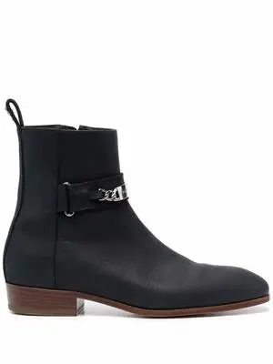 Philipp Plein Nabuk Leather Ankle Boots - Black