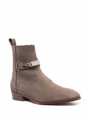Philipp Plein Nabuk Leather Ankle Boots