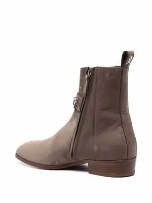 Philipp Plein Nabuk Leather Ankle Boots