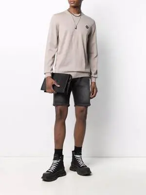 Philipp Plein Institutional Merino Knit Jumper - Neutrals