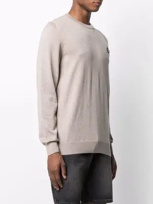 Philipp Plein Institutional Merino Knit Jumper - Neutrals