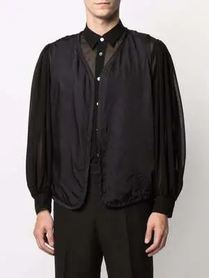 Comme Des Garçons Logo-embroidered Gilet