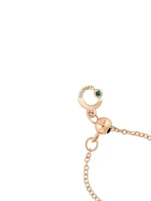 COURBET 18kt Recycled Rose Gold Adjustable Chain Ring - Pink