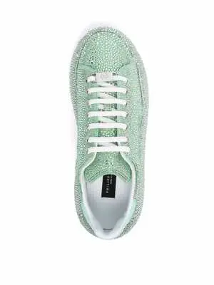 Philipp Plein Runner Crystal Low-top Sneakers - Green