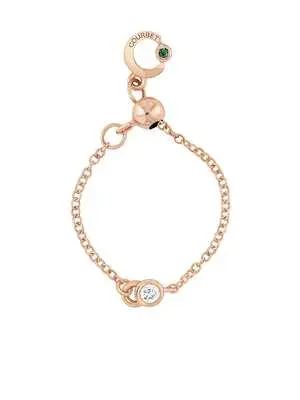 COURBET 18kt Recycled Rose Gold Laboratory-grown Diamond Chain Ring - Pink
