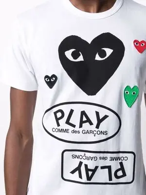 Play Comme Des Garcon Heart Logo-print T-shirt